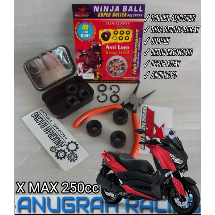 Jual SUPER ROLLER NINJA BALL PLUS TANG KLIP BRT X MAX 250cc XMAX ...