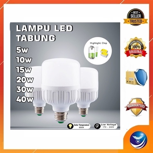 Jual Lampu LED Bulb Jumbo Tabung Kapsul Super Terang Putih - 5W -10W ...