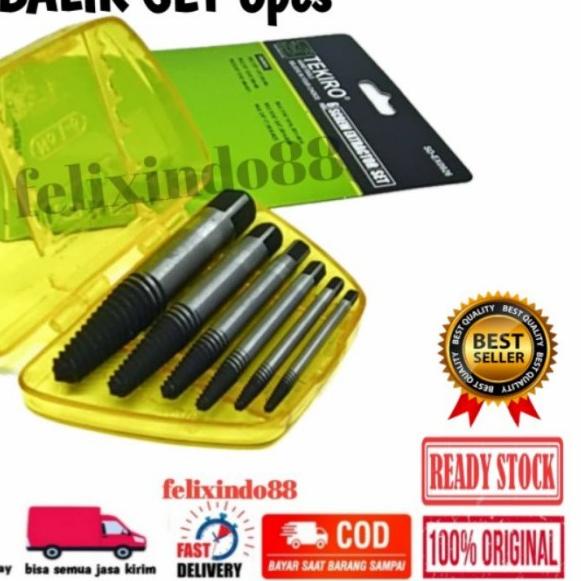 Jual TEKIRO HAND TAP TAB ULIR BALIK DRAT KIRI BAUT PATAH 6 PCS SCREW ...