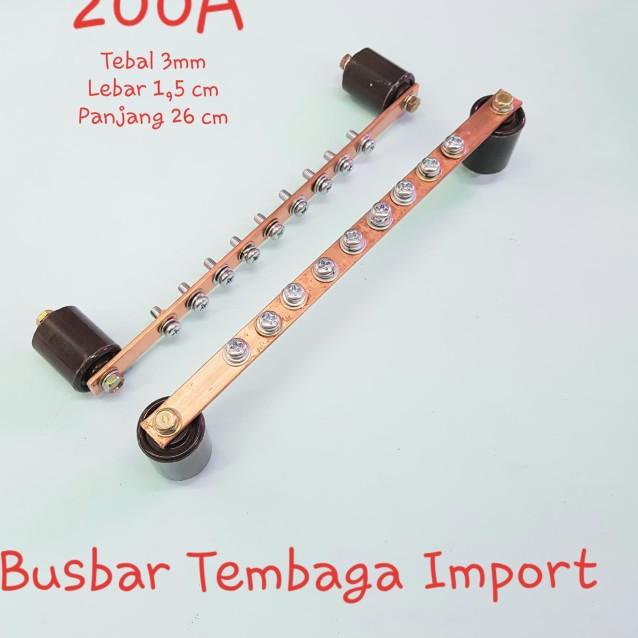 Jual Busbar Tembaga Panel/Busbar Power Road 3x15mmx26cm 200A Harga ...
