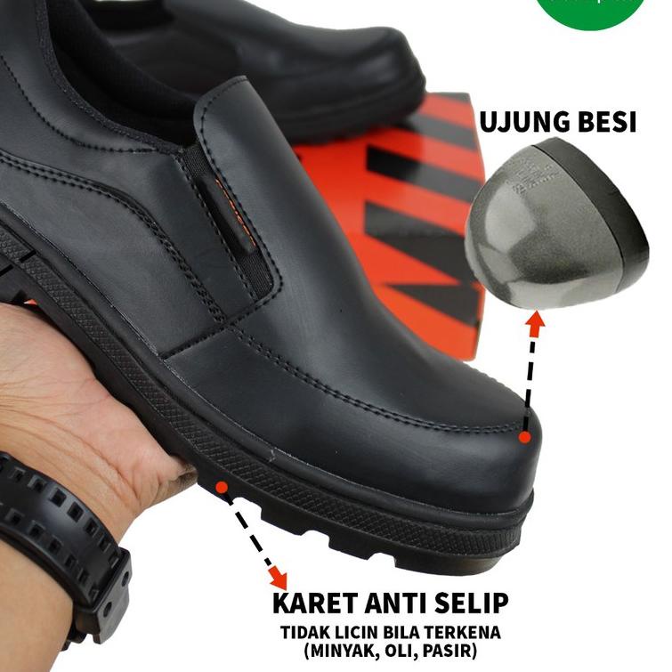 Jual SEPATU SAFETY BOOTS PRIA SAFETY SLIP ON RUB TRACK COWOK TOURING ...