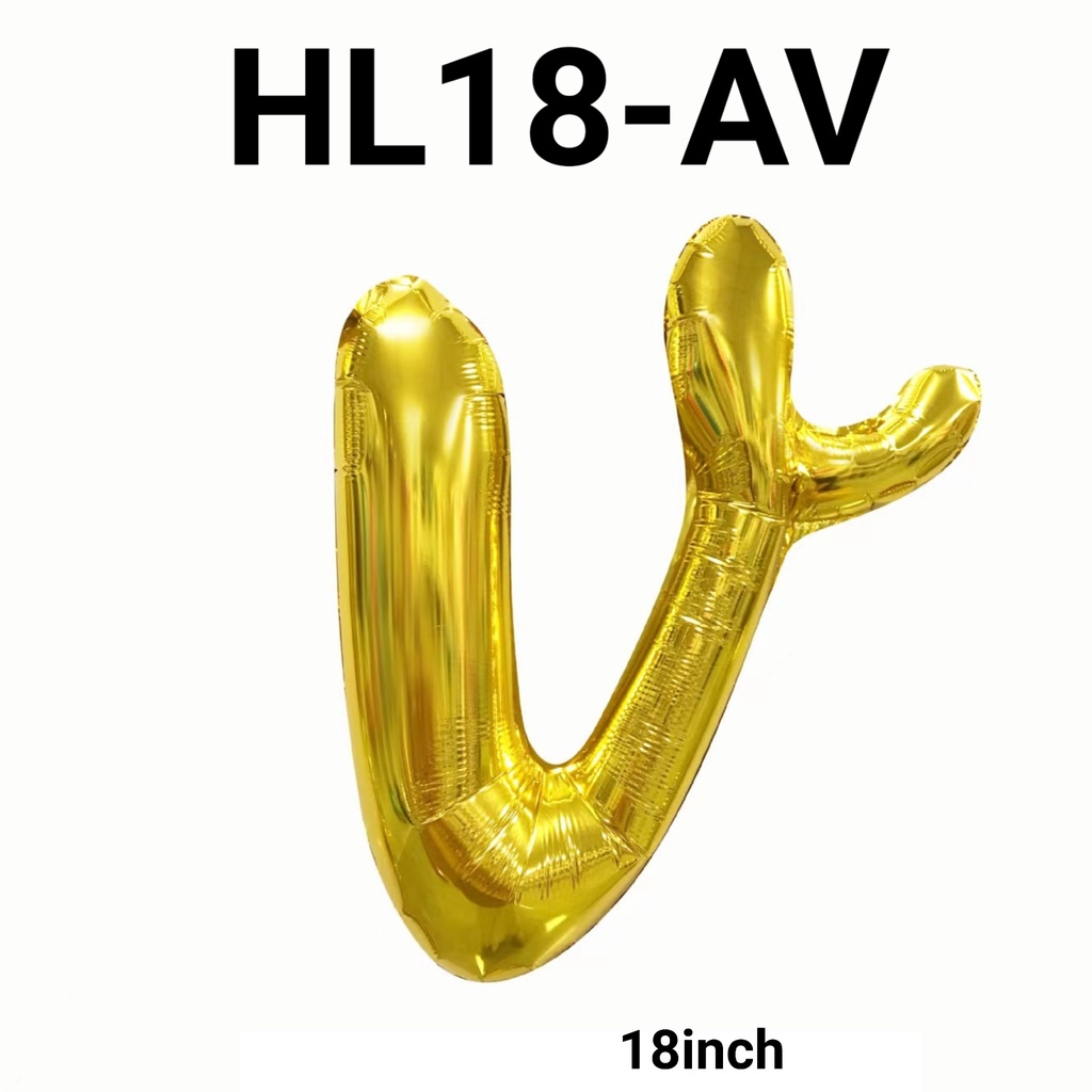 Jual HL18-A Balon foil huruf latin abjad nama 18 inch 45cm gold emas ...