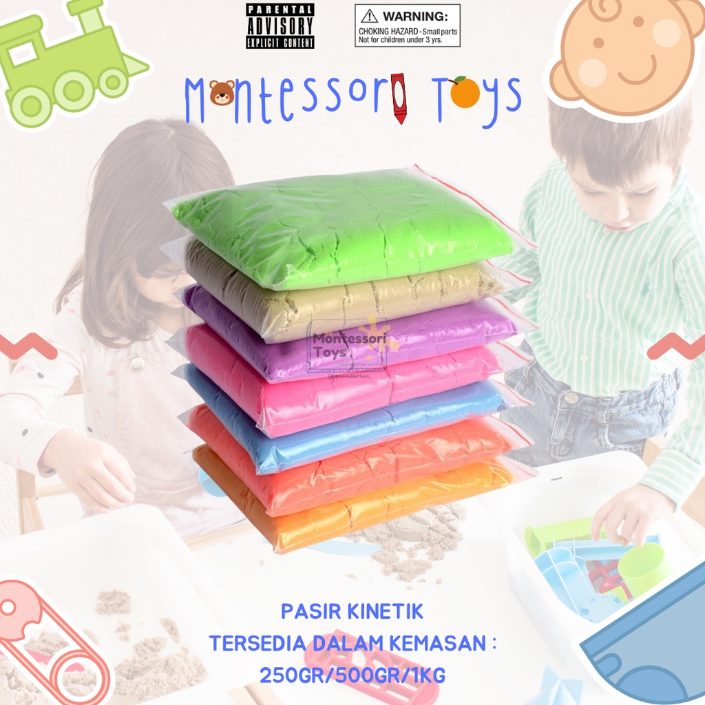 Jual [KEMASAN 1kg] Hanya Pasir Kinetik Ajaib Kinetis Mainan Edukatif ...