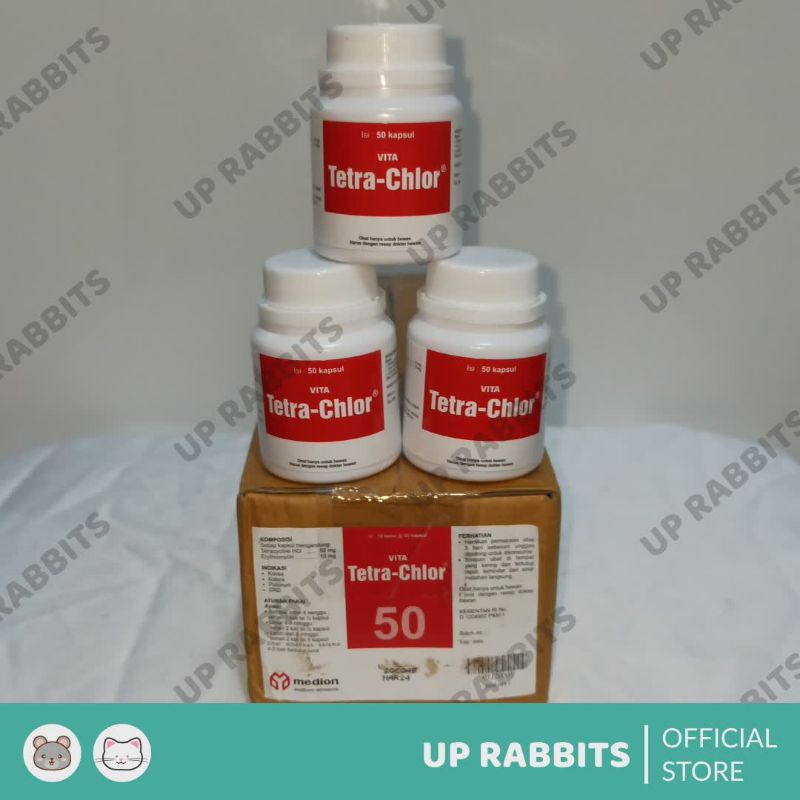 Jual Obat Ayam Vita TETRA CHLOR (50 Kapsul) Obat Snot Berak Hijau ...