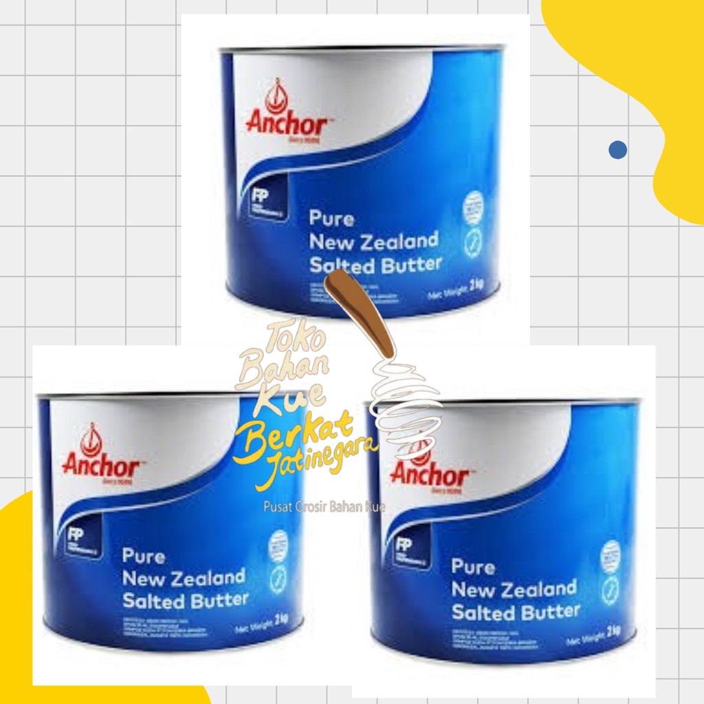 Jual BUTTER ANCHOR 2 KG 1/2 KARTON ( 3 PC ) / GOLDEN FERN / SALTED ...