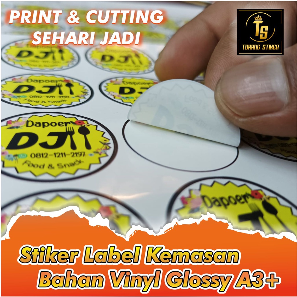 Jual CETAK STIKER VYNIL A3+ (PRINT & CUT)INCLUDE CUTTING STICKER ...