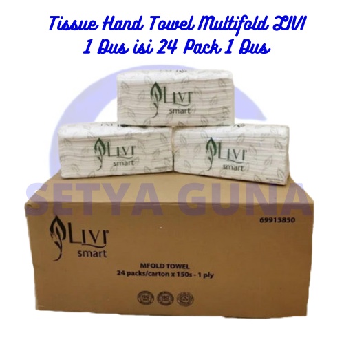 Jual Tissue Hand Towel Multifold LIVI 1 Dus isi 24 Pack 1 Dus | Shopee ...