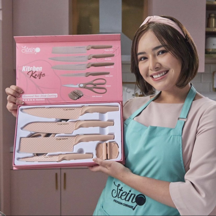 Jual PISAU SET STEIN COOKWARE KNIFEE DIAMOND (PINK) | Shopee Indonesia