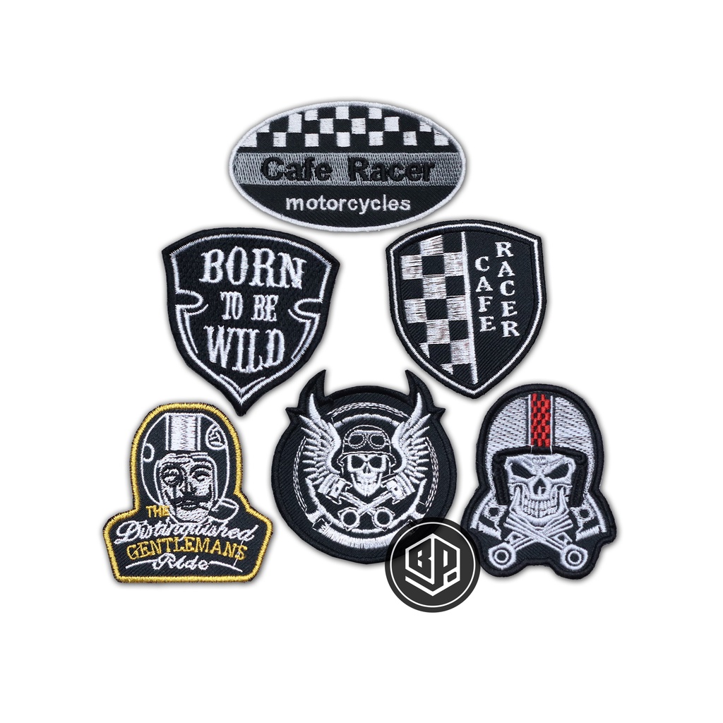 Jual Patch Bordir Jahit Cafe Racer Emblem Motorcycles/Pacth Motor ...