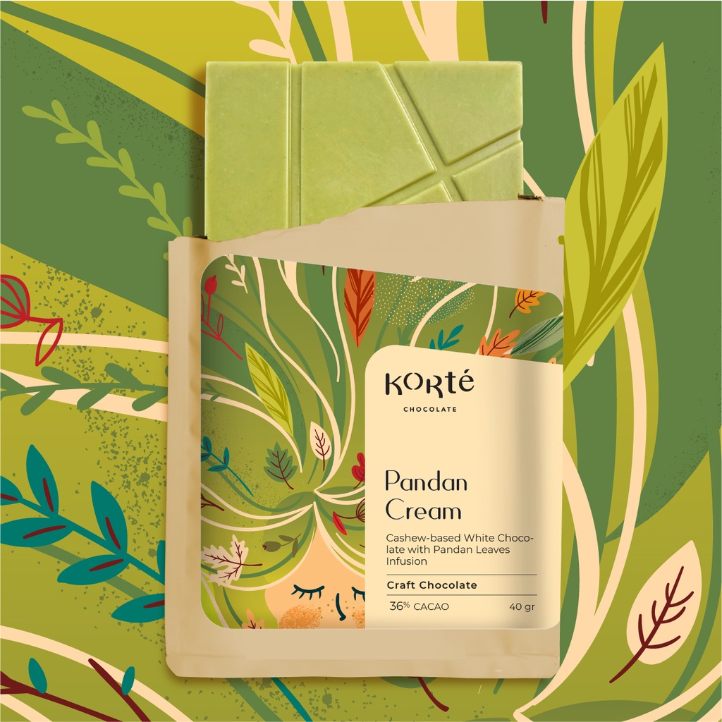 Jual Korte Pandan Cream Chocolate Bar | Shopee Indonesia