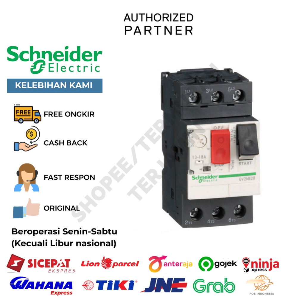 Jual SCHNEIDER TESYS GV2 MOTOR CIRCUIT BREAKER 3P 13-18A 400V 7.5KW ...