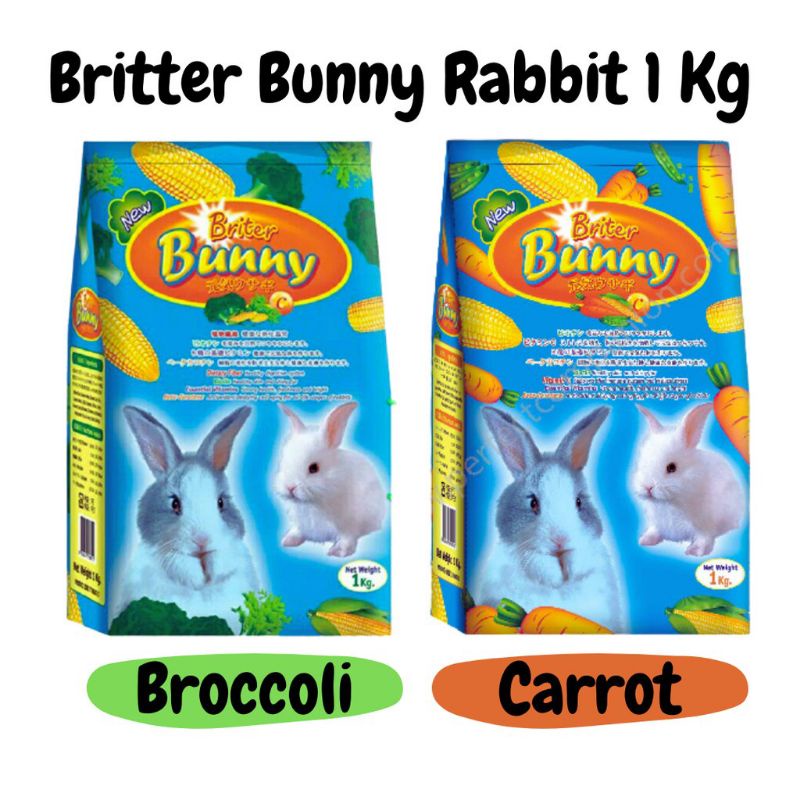 Jual BRITTER BUNNY 2 VARIAN PELET KELINCI LOKAL, IMPORT FRESPACK 1KG ...