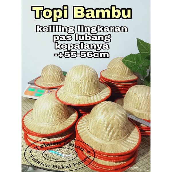Jual Topi Bambu | Capil Buyuk | Caping Bulat | Kupluk Petani | Shopee ...