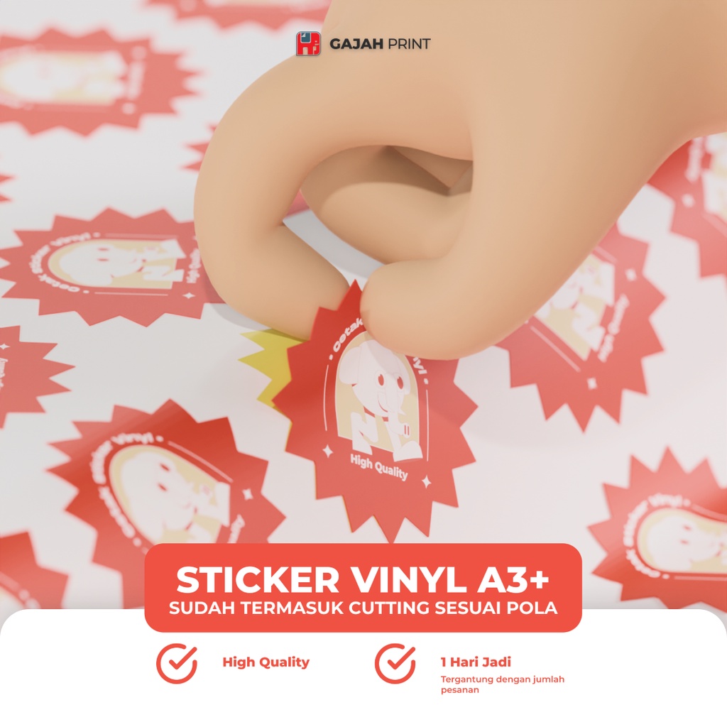 Jual Cetak Stiker Label Anti Air + Cutting Kiss Cut /Sticker label ...