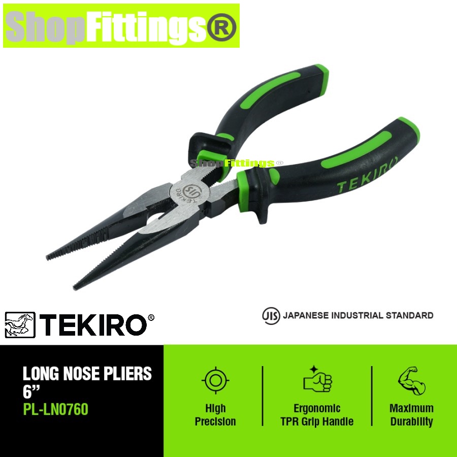 Jual TEKIRO Tang Lancip Panjang 6 inch Tang Buaya 6" Long Nose Pliers ...