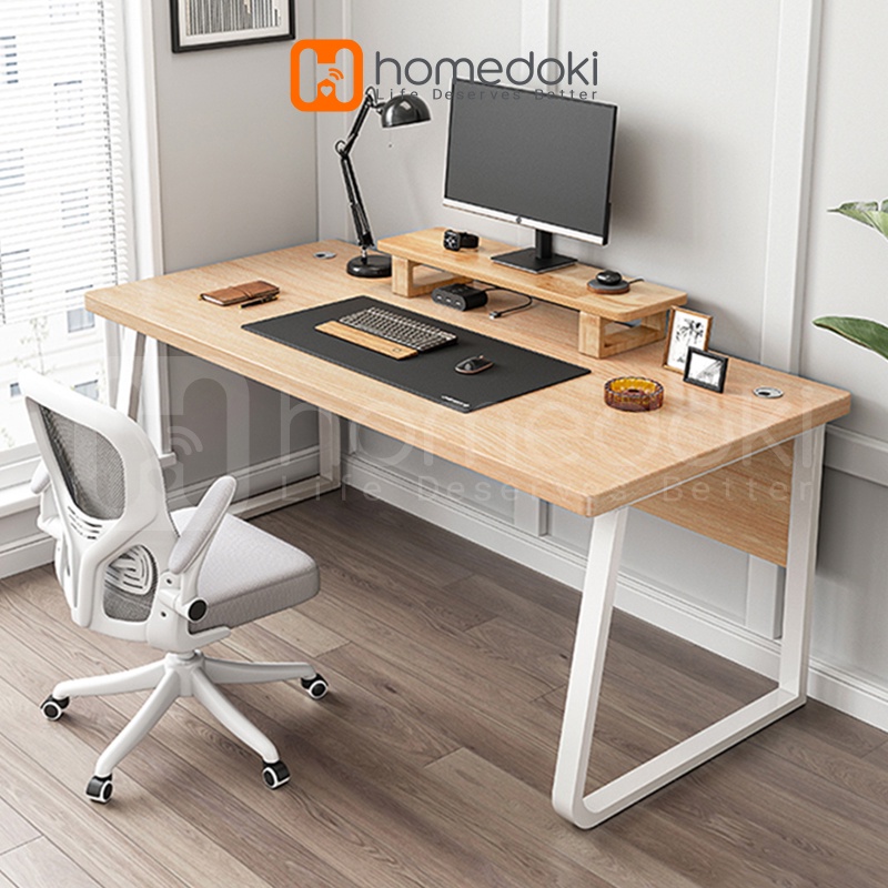 Jual Homedoki Meja Kerja/ Meja Kantor/ Meja Belajar/ Office Table/ Meja Kayu Minimalis | Shopee ...