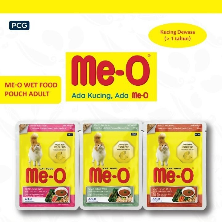 Jual Me-O Pouch Otak Otak 80GR Sachet Kucing Cat Wet Food Meo Me o ...
