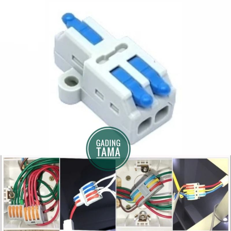 Jual Terminal Konektor Blok Tuas (S 1-2) Sambungan Kabel Cepat | Shopee ...