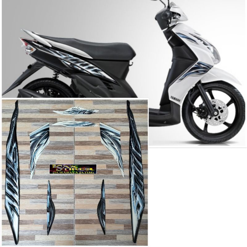 Jual striping original Yamaha Mio soul putih hitam tahun 2011 | Shopee ...