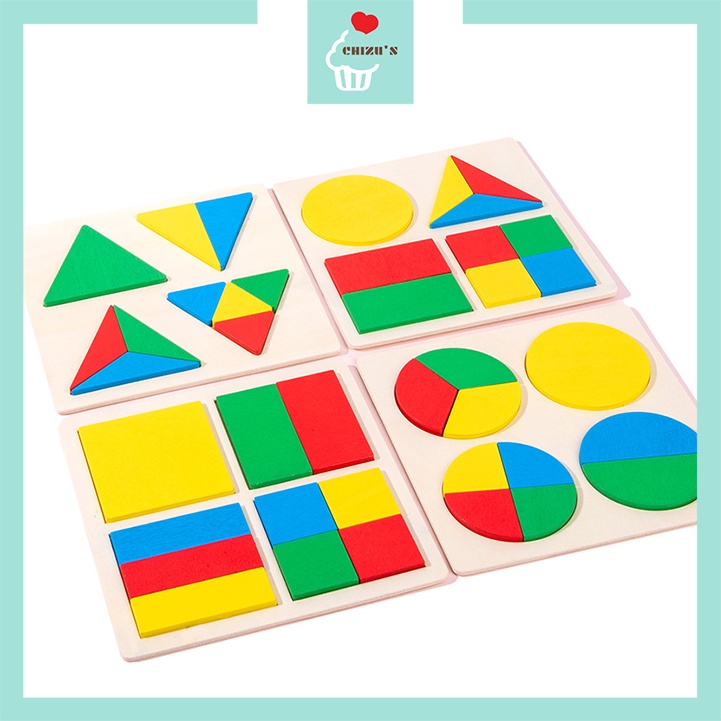 Jual Rainbow Geometric Shape Puzzle Board | Papan Puzzle Bentuk ...