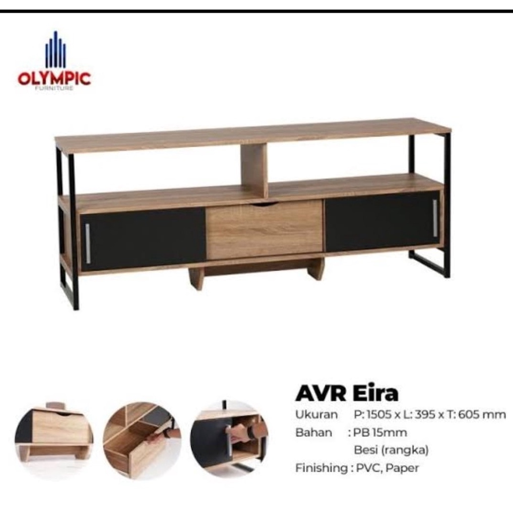 Jual Meja TV Series audio visual / rak serbaguna/ rak tv AVR EIRA ...