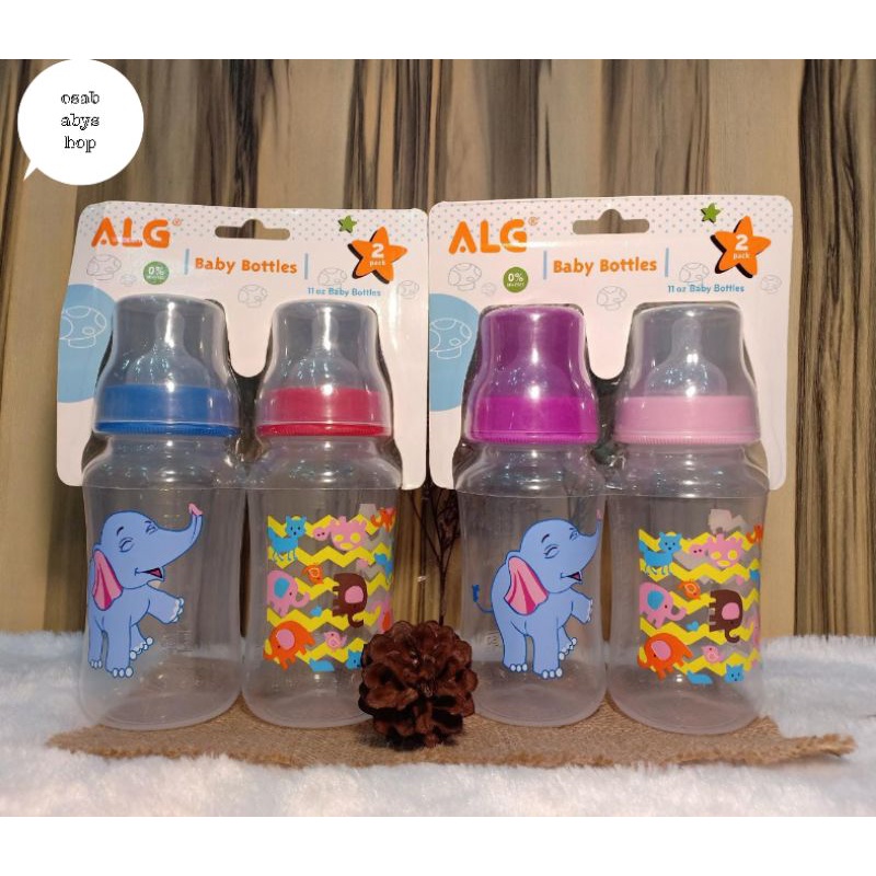 Jual Botol dot paket 2 in 1 ukuran 320ml dan 180ml ALG BABY BOTTLES ...