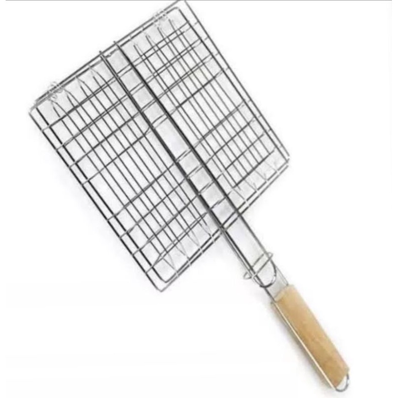 Jual Alat panggang stainless penjepit/pangangan daging sate serbaguna ...