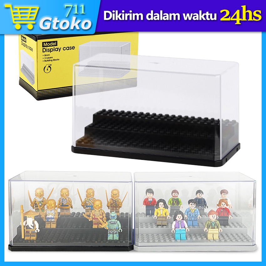 Jual Block Base Plate Mini Display Box / Minifigure Display Acrylic ...