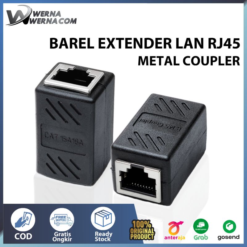 Jual Konektor Barel Extender LAN RJ45 UTP , sambungaan RJ45 | Shopee ...