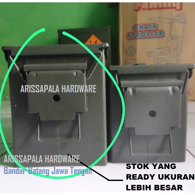 Jual V9JP0 Tool Box Besi Kotak Perkakas Box Peluru Army Pindad Kotak ...