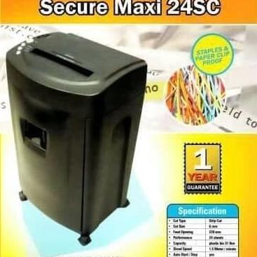 Jual PAPER SHREDDER SECURE MAXI 24SC MESIN PENGHANCUR PEMOTONG KERTAS ...
