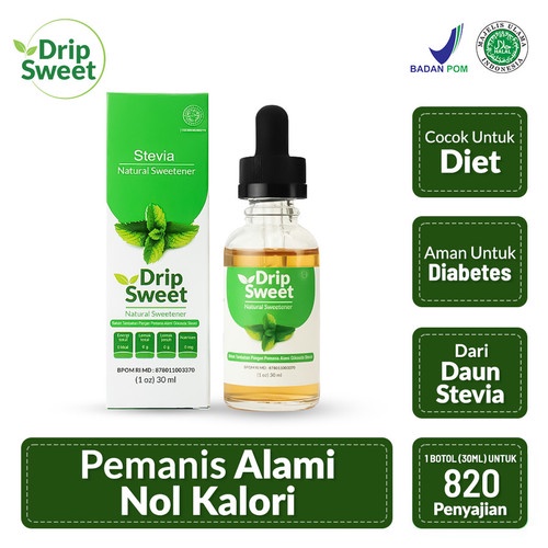 Jual Drip Sweet Pemanis Alami Ekstrak Daun Stevia Nol Kalori Obat ...