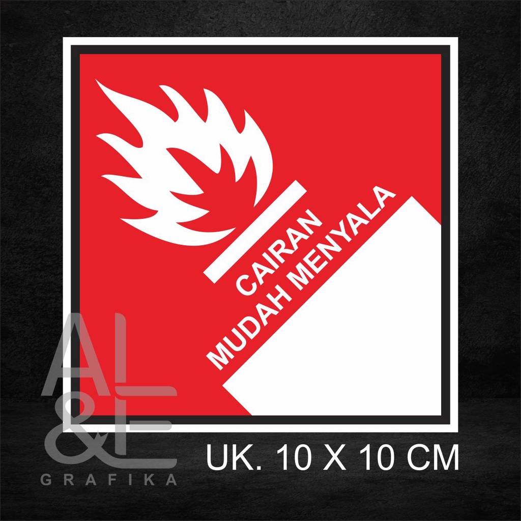Jual 010 STIKER CAIRAN MUDAH MENYALA - SIMBOL LIMBAH B3 UK 10X10 CM ...