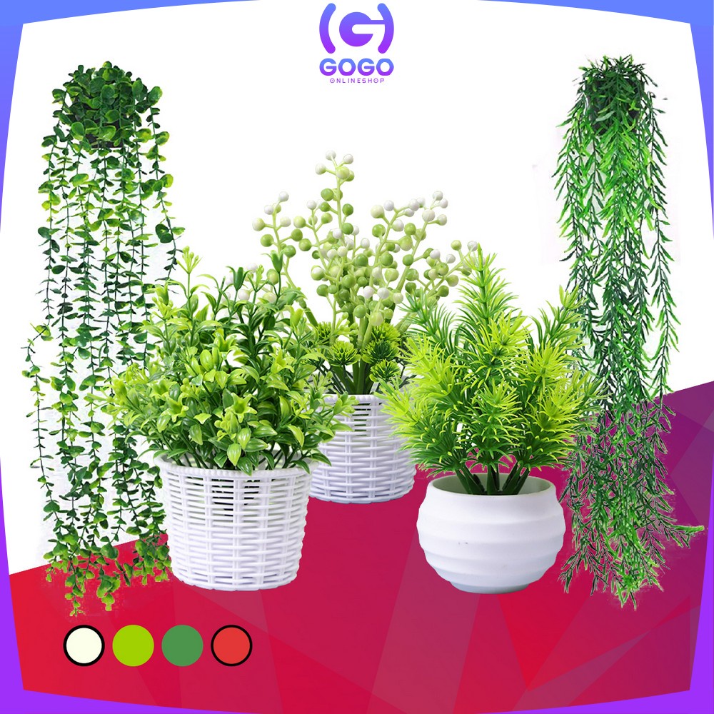 Jual GOGO-C622 C631 Pot Tanaman Hias Bunga Plastik Artifisial Plant ...