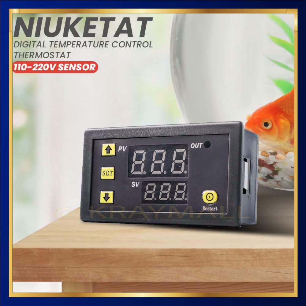 Jual Digital Temperature Control Thermostat 110-220V Sensor - W3230 ...