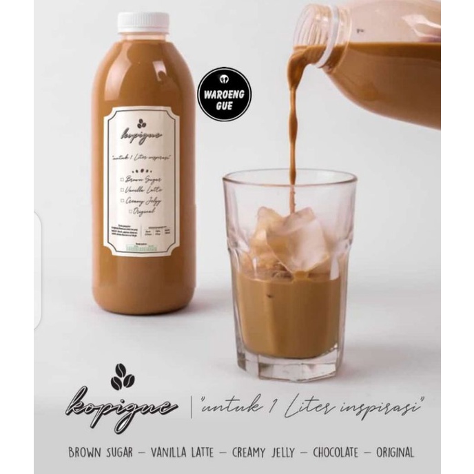 Jual Kopi gue 1 Liter,es kopi 1liter, minuman 1liter | Shopee Indonesia