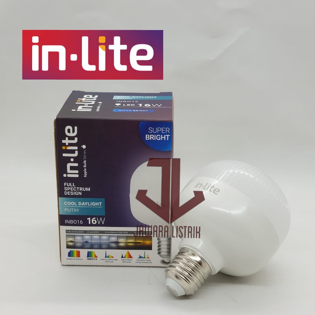 Jual IN-LITE INLITE INB016 APPLE LAMPU LED BULB CAPSUL PENDEK 16 WATT ...