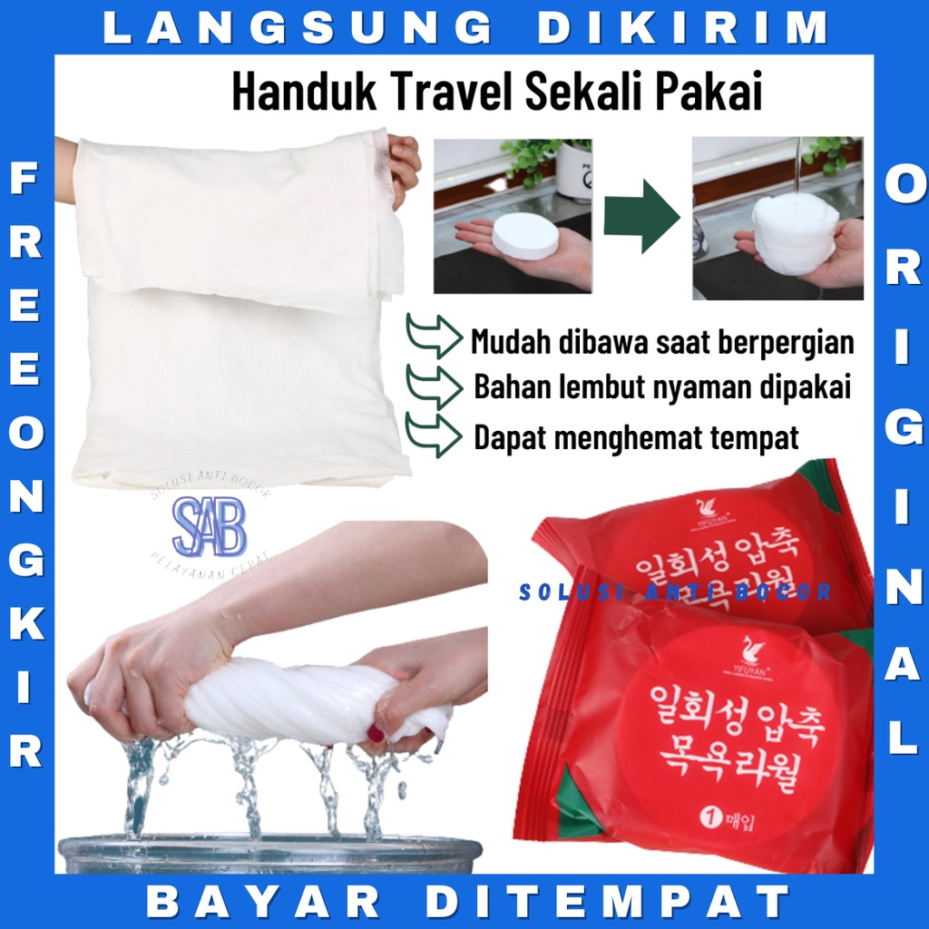 Jual Handuk Mandi Sekali Pakai Handuk Travel Portable Mudah Digunakan ...