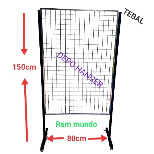 Jual Rak Ram Mundo Jaring Besi 80*120 Plus Kaki Berdiri | Shopee Indonesia