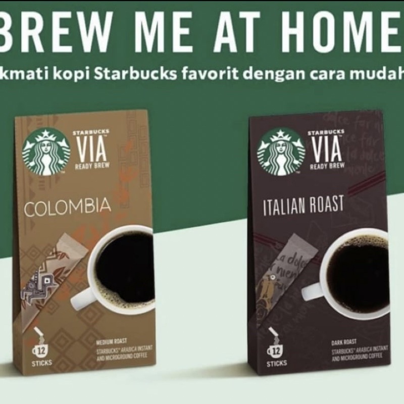 Jual Starbucks VIA Ready Brew 12 Sticks Coffee Sachet/ Kopi Sachet ...