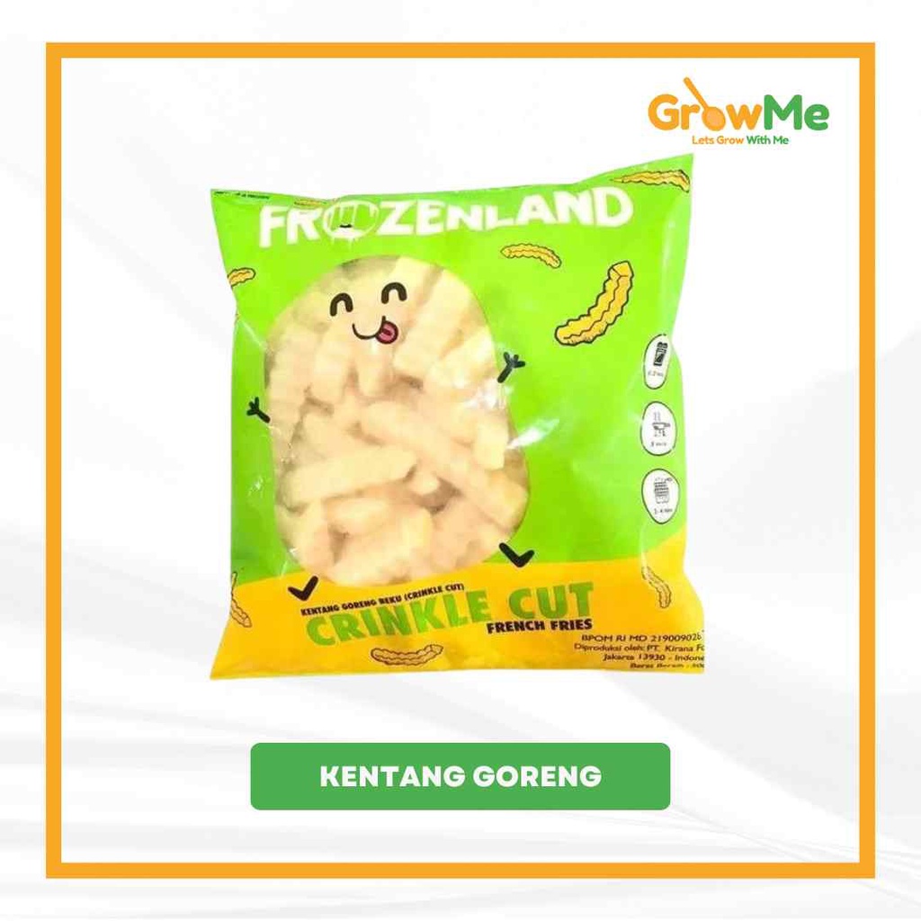 Jual Kentang goreng frozen crinkle cut frozenland 1kg | Shopee Indonesia