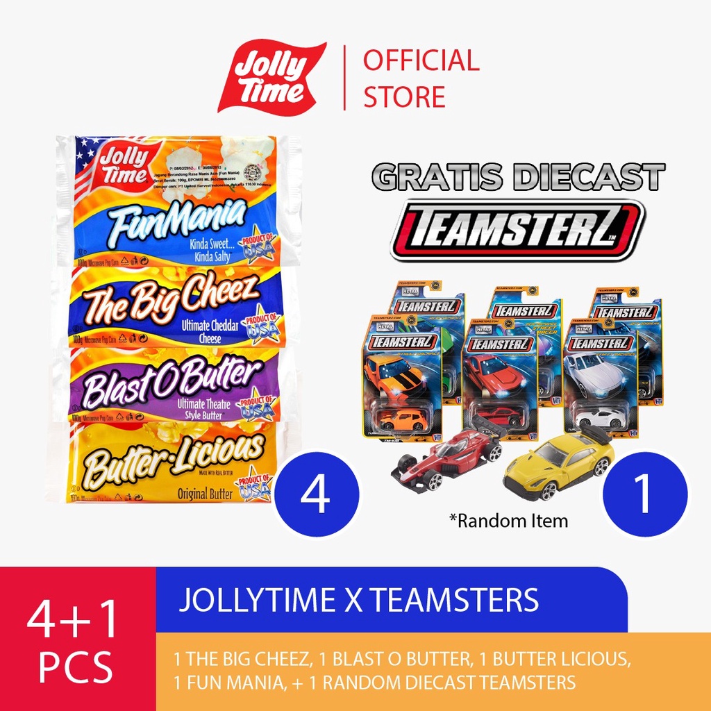 Jual Jolly Time Microwave Popcorn 4 Flavour - Free Gift Merchandise ...