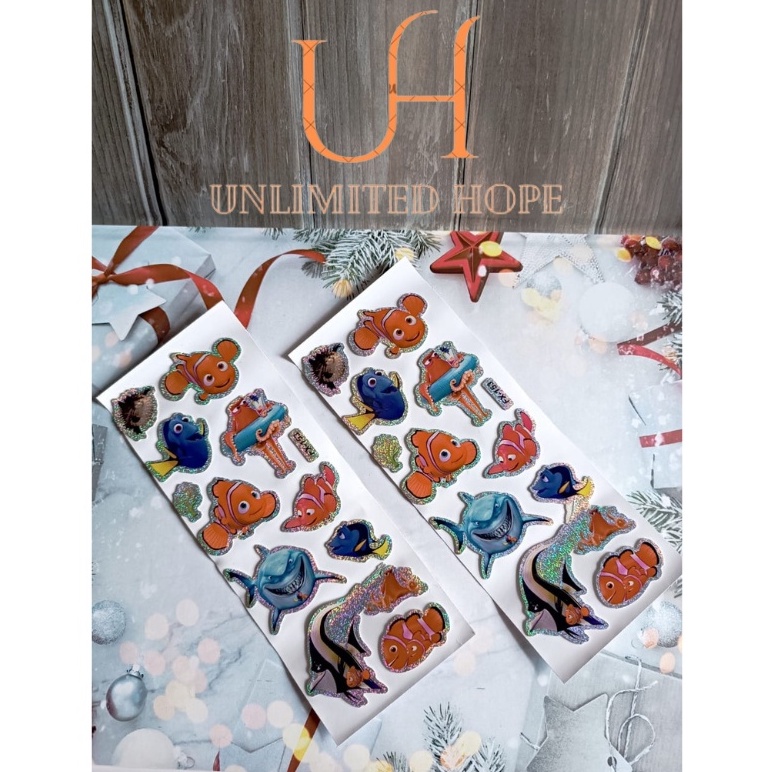 Jual STICKER NEMO / STICKER ANIMASI NEMO / STICKER LUCU / STICKER BUKU ...