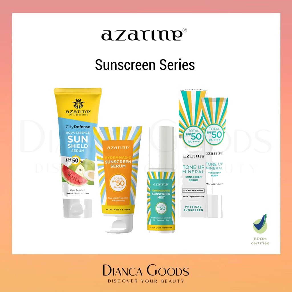 Jual AZARINE Sunscreen Series - Hydrasoothe Mist / Tone Up Serum ...