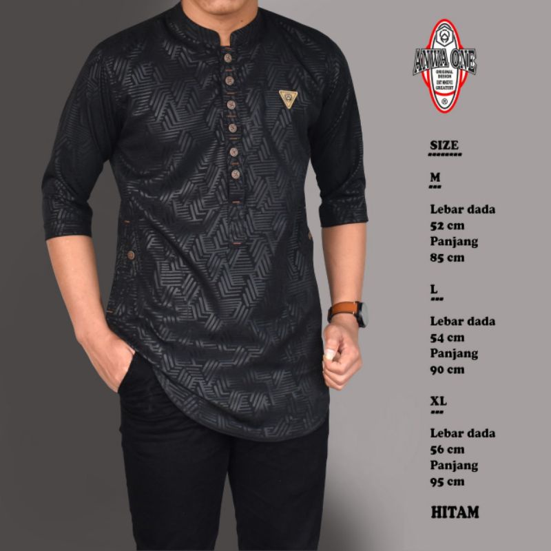 Jual Baju koko kurta Pakistan Embos Original Anwa One Motif Premium ...