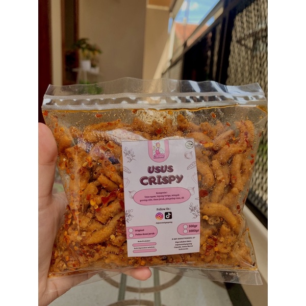 Jual KERIPIK USUS CRISPY 250GR KRIUK CIKRUH ORIGINAL & PEDAS GURIH ...
