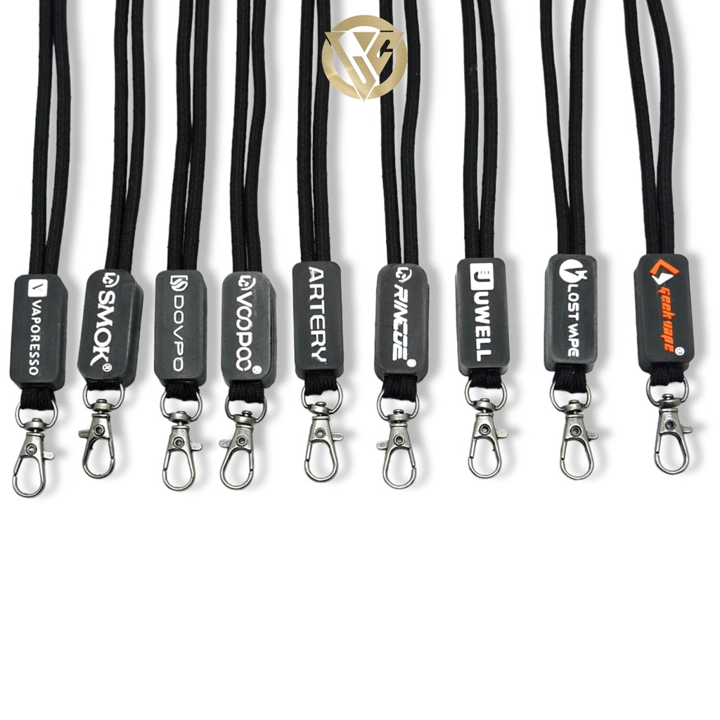Jual Lanyard Craft Device Full Black - Lanyard Brands Universal ...