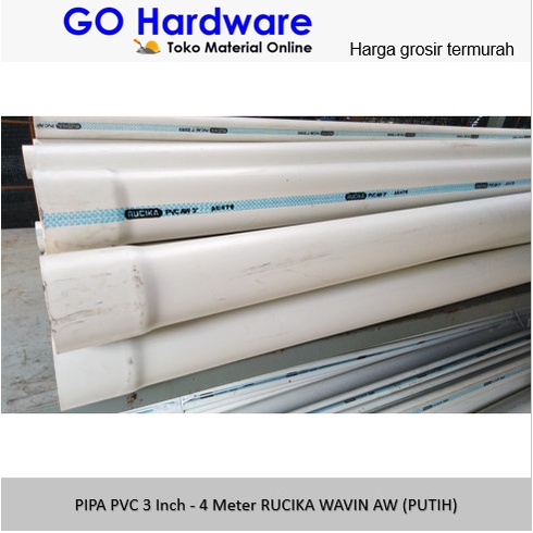 Jual Pipa Pvc Pipa Pvc 3 Inch - 4 Meter Rucika Wavin Aw (Putih ...