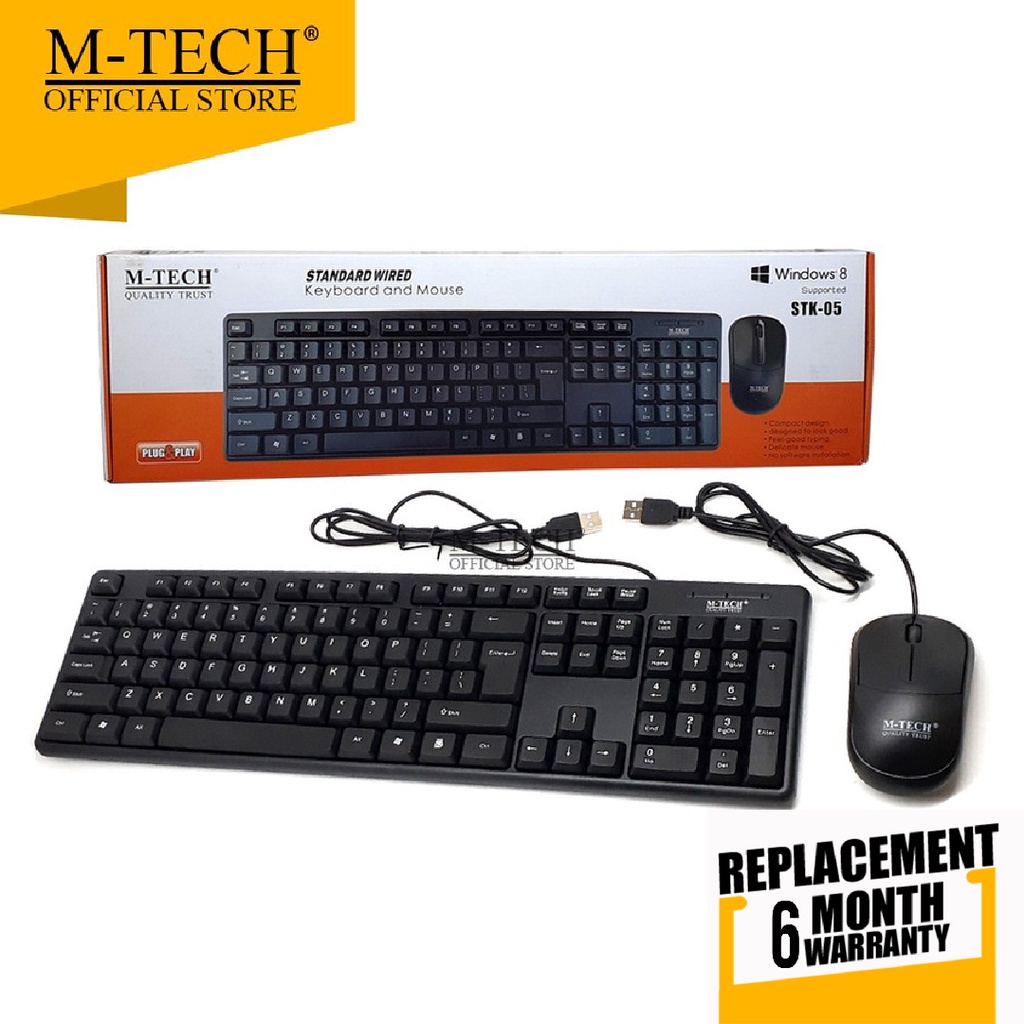 Jual MTECH Keyboard Combo Wired STK-05 M-Tech Original | Shopee Indonesia