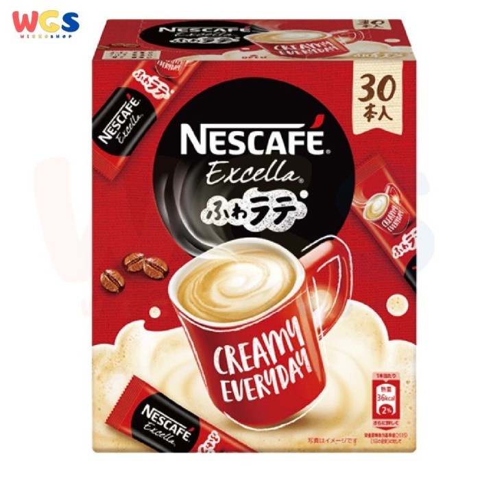 Jual NESCAFE EXCELLA FLUFFY FUWA LATTE INSTANT COFFEE 30 STICKS 222G ...